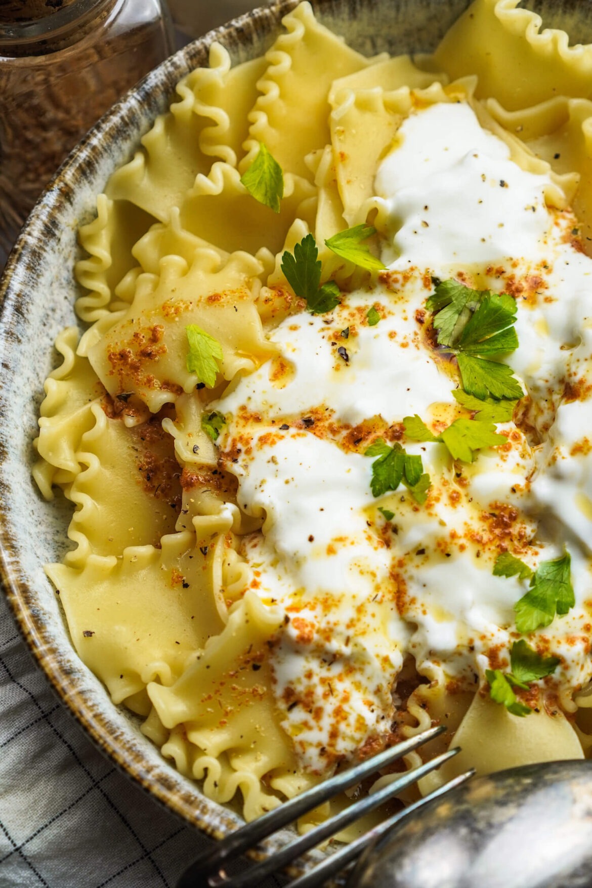 Pasta "Manti-Style" vegetarisch - FeedMeDaily